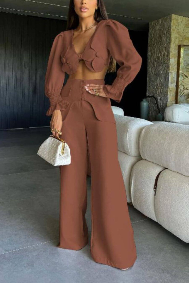 Coords For Women - Katerina Coords Blue, White, Brown - FancyPants